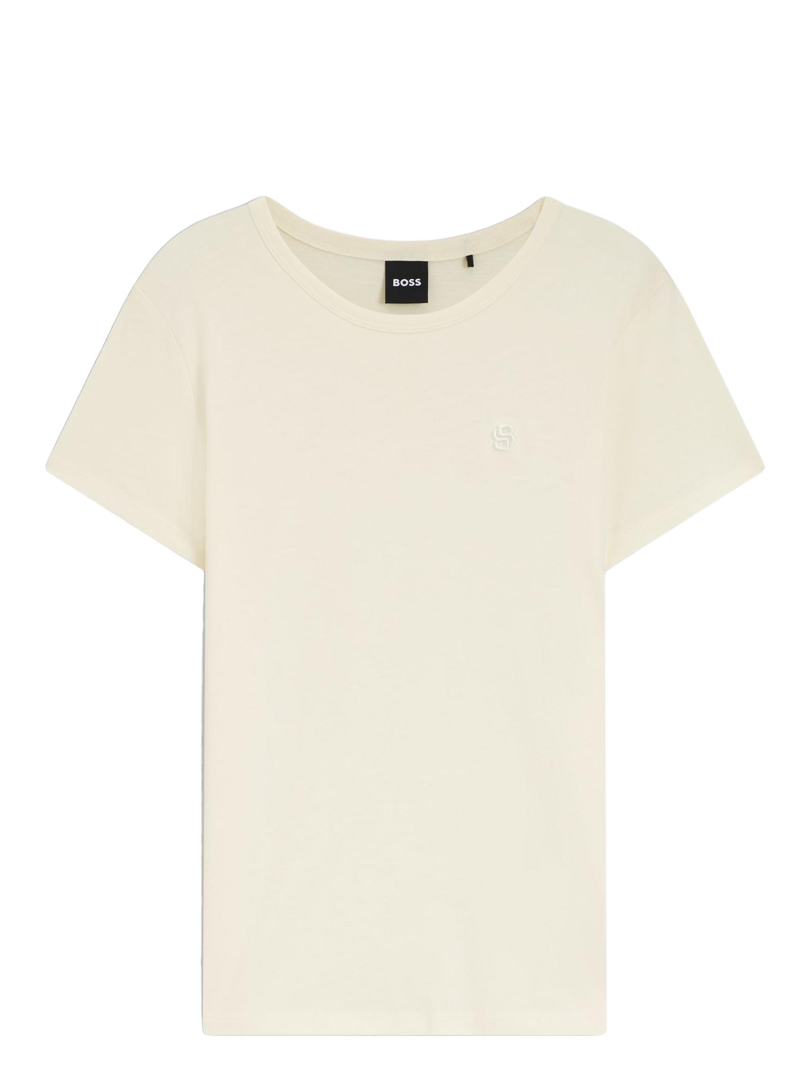 BOSS BOSS Slim-Fit T-Shirt in Cotton-Silk Blend with Embroidered Logo